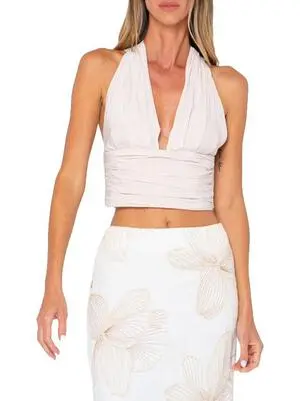 JBQ Halter Top - Light Cement