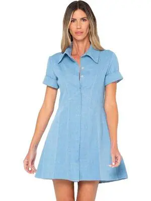 JBQ Boden Denim Shirt Dress - Sky