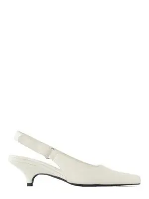 THERAPY AUSTRALIA Newark Pointed-toe Slingback Heel - White Pu