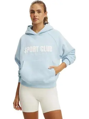 BODY Active Plush Premium Graphic Raglan Hoodie - Blue Vision Sport Club