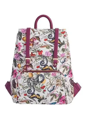 FABLE ENGLAND Floral Engravings Small Backpack - Purple