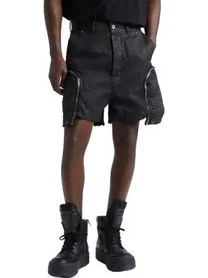 Rick Owens Bauhaus Denim Shorts - Black