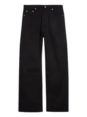Rick Owens Geth Five-pocket Wide Leg Jeans - Black