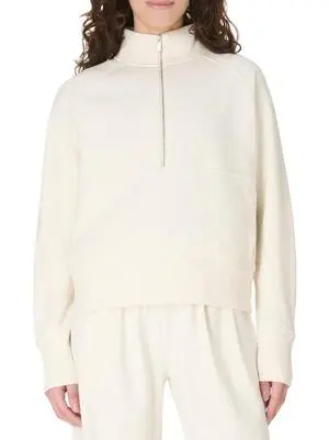 Sweaty Betty Revive Half-zip Sweatshirt - Lily White