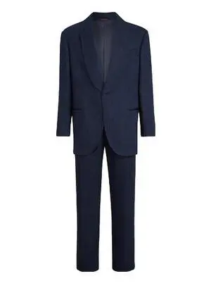 Brunello Cucinelli Tuxedo With Shawl Lapel - Navy Blue