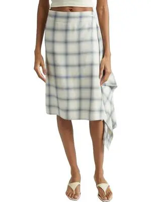 Coperni Check Zero Waste Asymmetric Skirt - Blue Check Blu