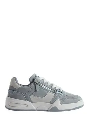 GIUSEPPE ZANOTTI Low-top Suede Sneakers - Grey