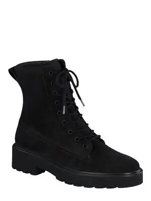Paul Green Jackson Lug Sole Boots - Black Suede