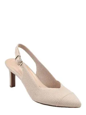 Easy Spirit Pointy-toe Slingback Pump - Medium Natural