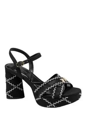 Karl Lagerfeld Paris Platform Sandal - Black