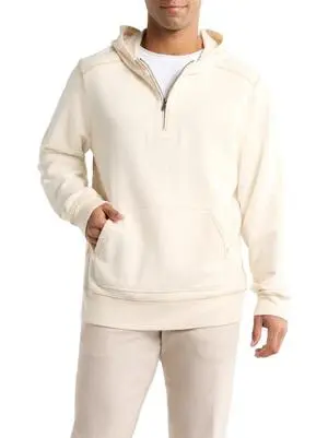 Tommy Bahama Cirrus Breeze Half Zip Hoodie - Natural