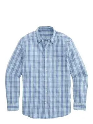 Vineyard Vines Carysfort Plaid Performance Button-up Shirt - Del Mar Blue