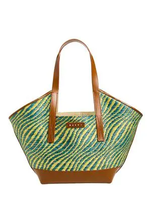 Marni Small Waves Tote 00v44 Garden Green
