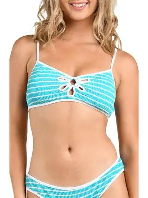 CITRUS Brenton Petal Cutout Bikini Top - Lagoon