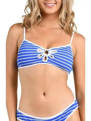 CITRUS Brenton Petal Cutout Bikini Top - Ocean
