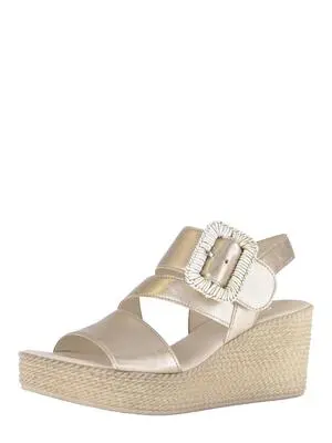 Gabor 84.771 Platform Wedge Sandal Champagne