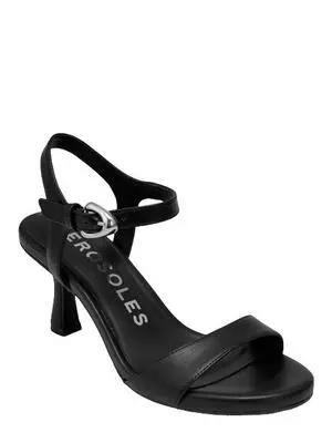 Aerosoles Divia Ankle Strap Sandal - Black Fx Nappa