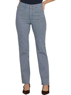 NYDJ Marilyn Straight-leg Jeans - Malaga Stripe