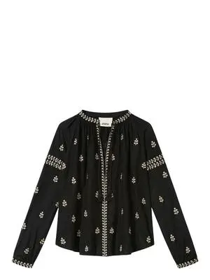 Isabel Marant Rodis Silk Blouse Black