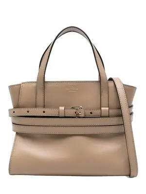 Moschino Tie Me Small Leather Handbag - Beige