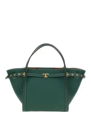 TOD'S Small Leather Tote - Green