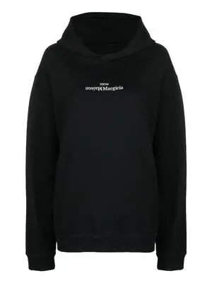 MAISON MARGIELA Logo Cotton Hoodie - Black