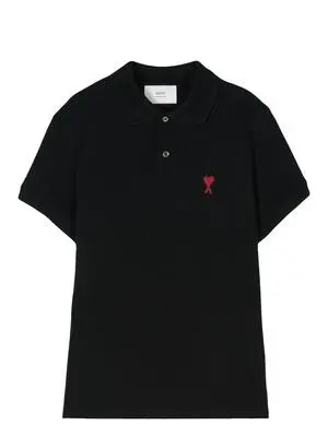 Ami De Coeur Cotton Polo Shirt - Black