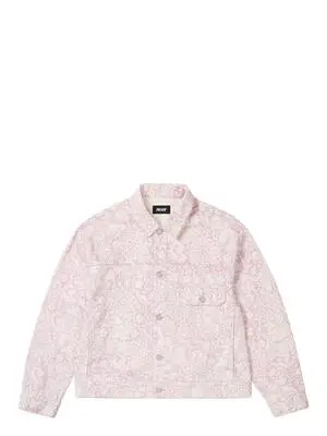 PALACE Lace Bleached Denim Jacket - Pink