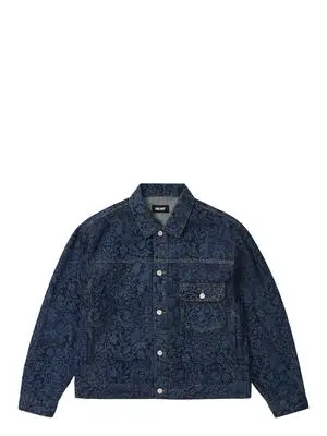 PALACE Lace Bleached Denim Jacket - Blue