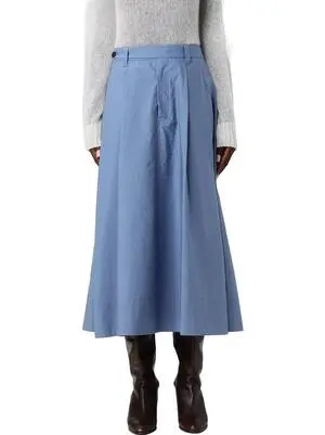 Brunello Cucinelli Brunello Cucinelli Pleated Midi Skirt Blue