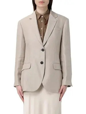 Brunello Cucinelli Linen Single-breasted Blazer - Beige