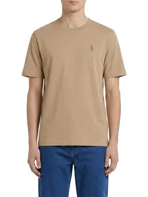 Maison Kitsuné Cotton T-shirt With Logo - Brown