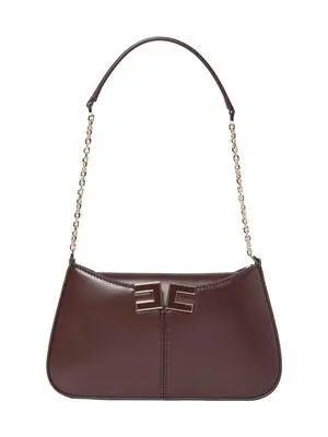Elisabetta Franchi Chain Strap Shoulder Bag - Brown