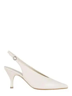 AeydĒ Pointed Toe Slingback Pumps - Cream