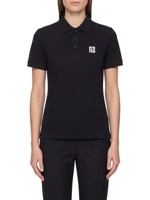 Balmain Balmain Logo Polo Shirt Black