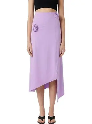 Coperni Asymmetric Stretch Jersey Skirt Violet
