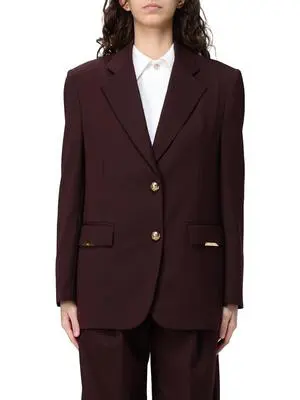 Elisabetta Franchi Virgin Wool Blend Single-breasted Blazer - Brown