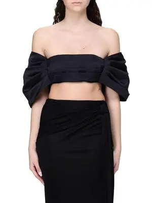 Elisabetta Franchi Off-the-shoulder Draped Top - Black