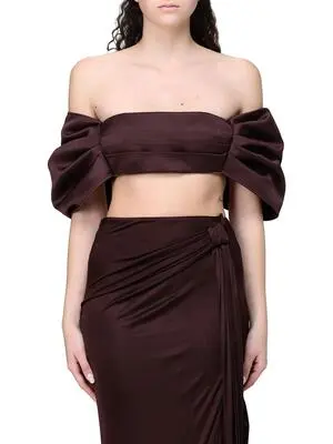 Elisabetta Franchi Off-the-shoulder Draped Top - Dark