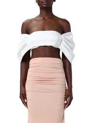 Elisabetta Franchi Off-the-shoulder Draped Top - Ivory
