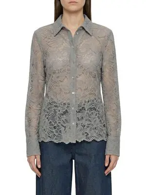 ROTATE BY BIRGER CHRISTENSEN Lace Shirt - Grey