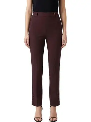 Elisabetta Franchi Tailored Cropped Pants With Button Detail - Orange