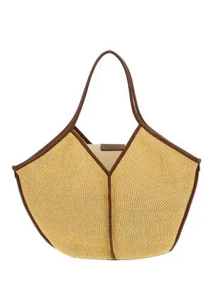 Hereu Woven Shoulder Bag - Beige