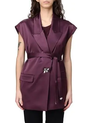 Pinko Belted Blazer Burgundy
