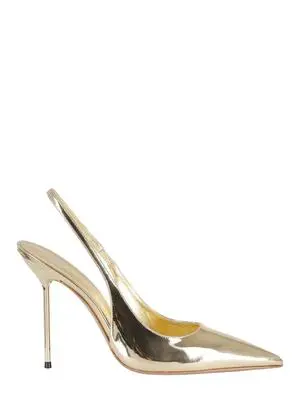 Paris Texas Pointed Slingback Pumps - Gold