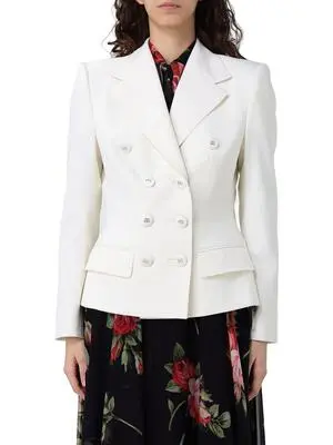 Dolce & Gabbana Double-breasted Virgin Wool Blazer - White