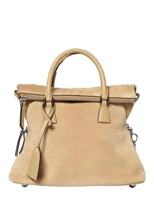 MAISON MARGIELA 5ac Soft Suede Bag - Beige