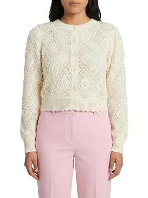 TWINSET Twinset Cotton Cardigan With Embroidered Beads