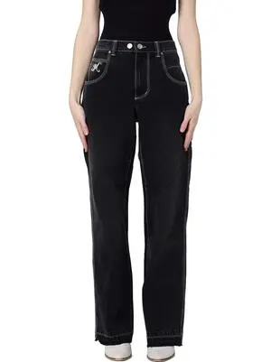 Isabel Marant Étoile Wide Leg Jeans In Cotton Denim - Grey
