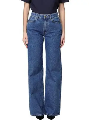 Balmain High Rise Wide Leg Jeans - Denim